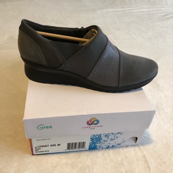 Clarks | Shoes | Clarks Gray Caddell Denali Cloudstepper Shoes | Poshmark